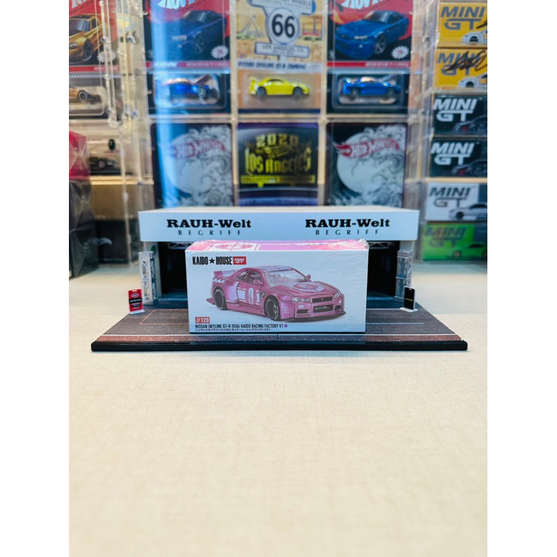 Mini GT x Kaido House KHMG128 Nissan Skyline GT-R R34 Pink Kaido Racing ...
