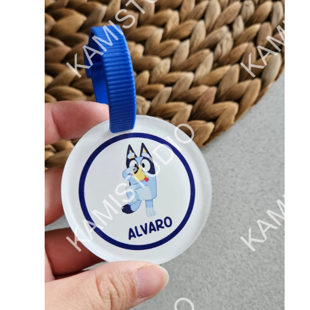 GANTUNGAN BLUEY AND BINGO 6MM ROUND BAGTAG | BLUEY AND BINGO KEYCHAIN ...