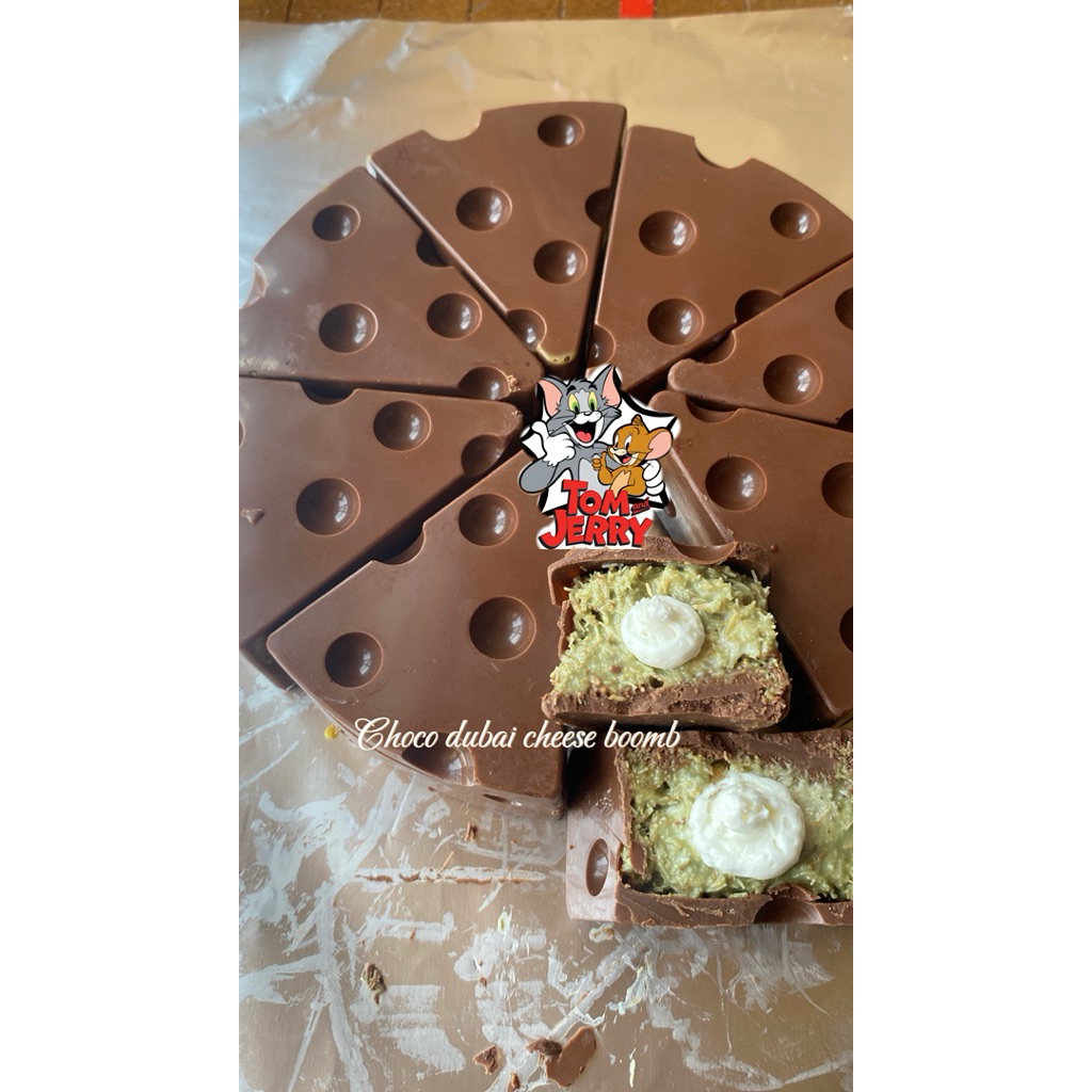 Choco dubai cheese boomb chocolate dubai cheese boomb filled kunafa and ...