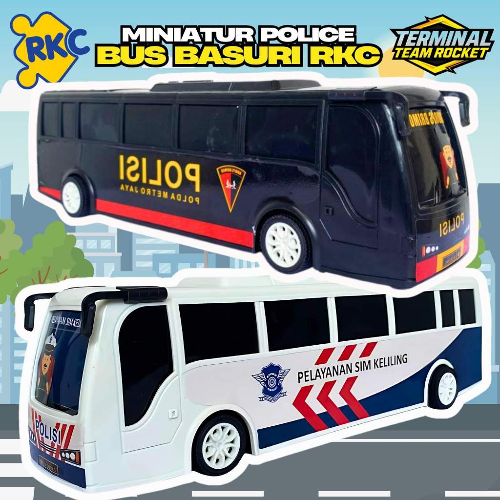 Police Bus Car Toy | Miniature Police Bus | RKC Miniature Bus Toy ...