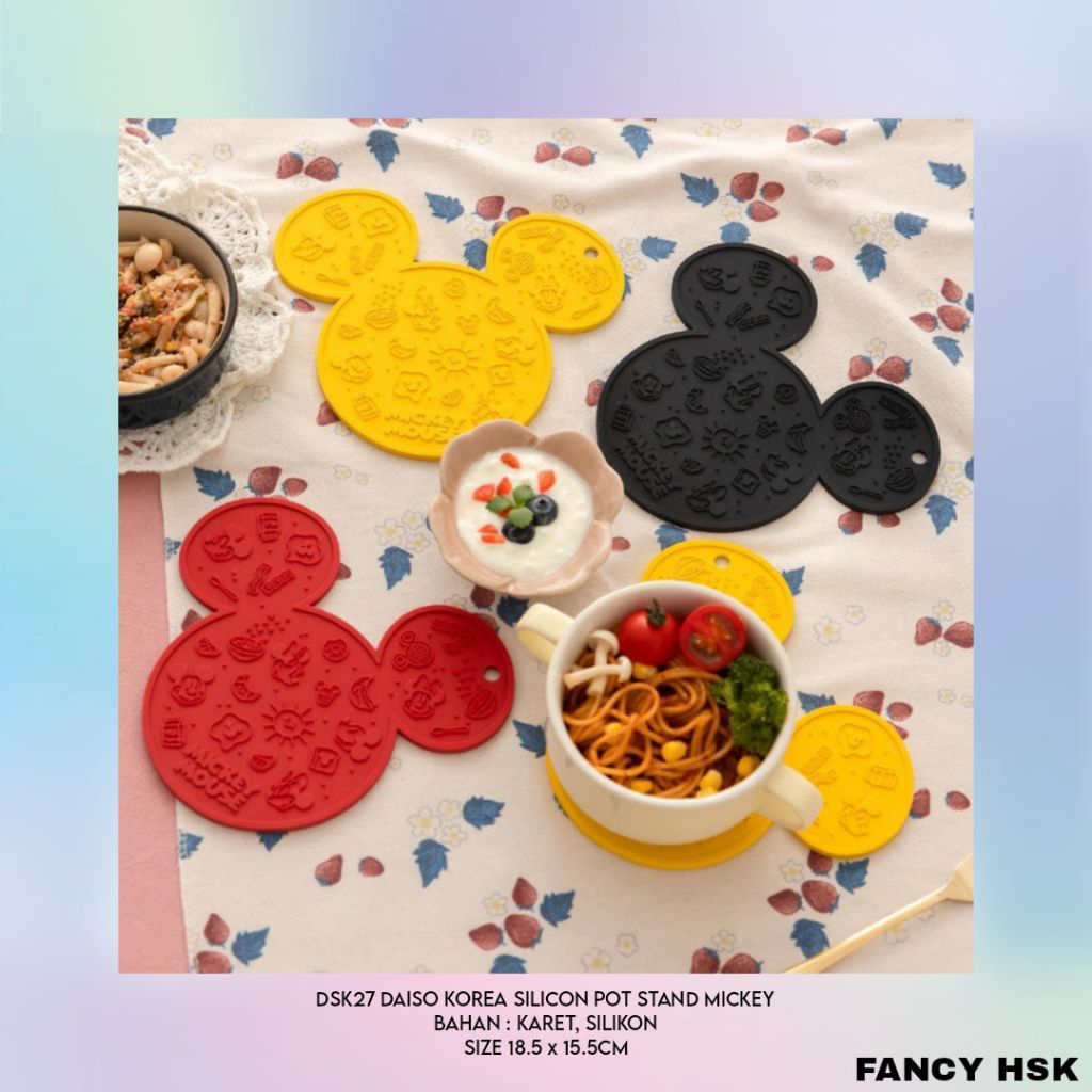 DAISO KOREA SILICON POT STAND MICKEY DSK27 | Shopee Singapore