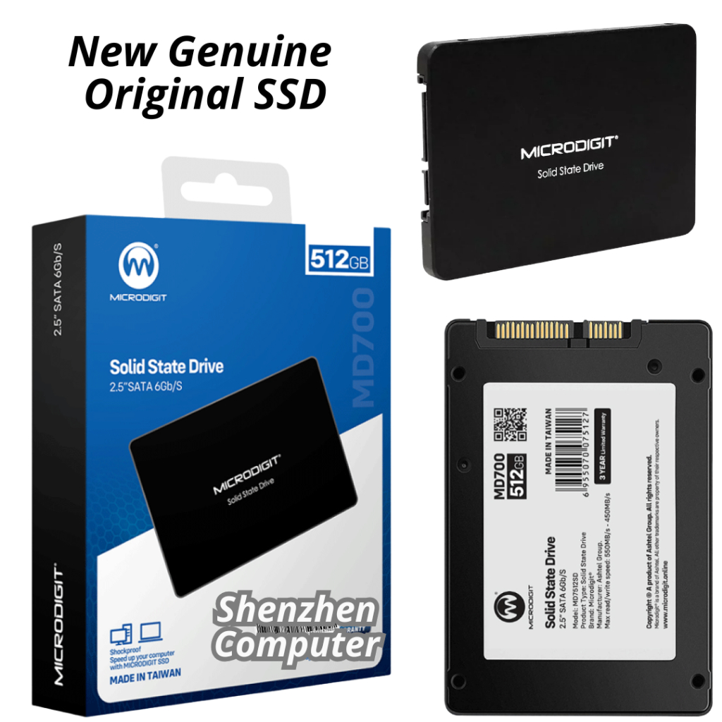 SSD 128GB 265GB 512GB 1TB 2TB 4TB Microdigit Sata original new Taiwan ...