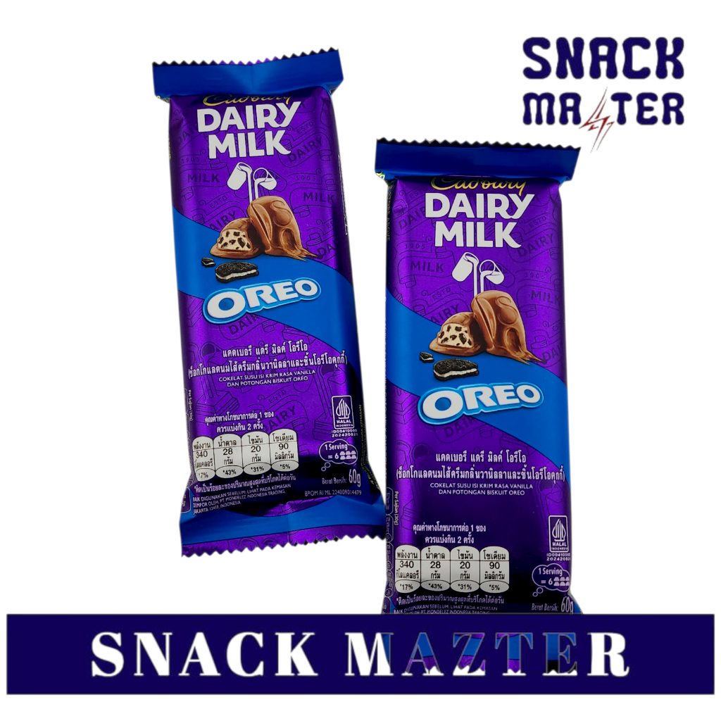 Cadbury Dairy Milk Oreo Chocolate Bar - Netto 60 gr | Shopee Singapore