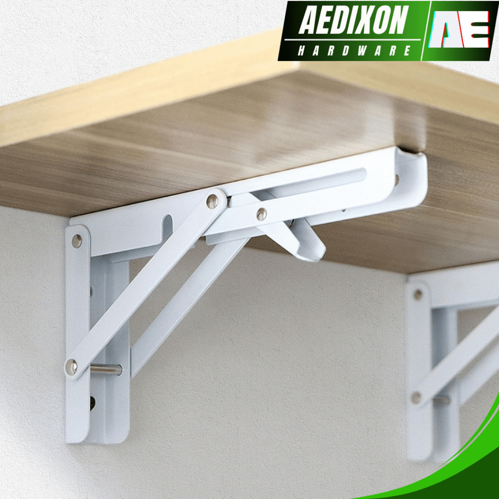 SIKU 14" Folding Shelf Angle Folding Wall Table Bracket White Foldable ...