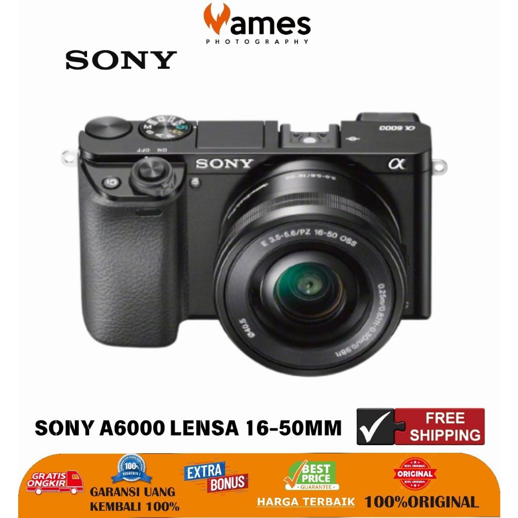 sony A6000 KIT LENS 16-50MM F/3.5 MIRRORLESS CAMERA -Vms | Shopee Singapore