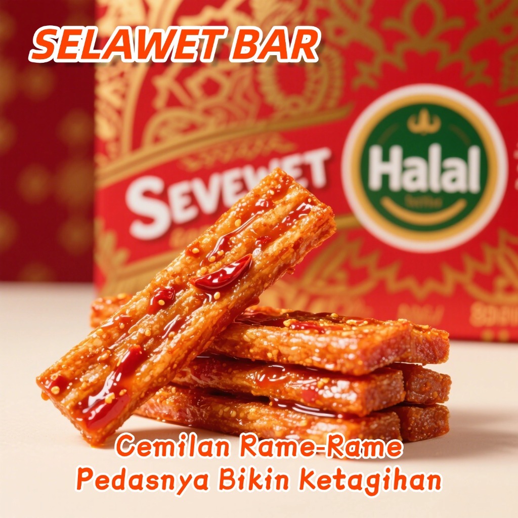 HALAL MUI SELWET BAR Spicy Snack 50 Bags - CONTENTS 50 PACKS Spicy ...