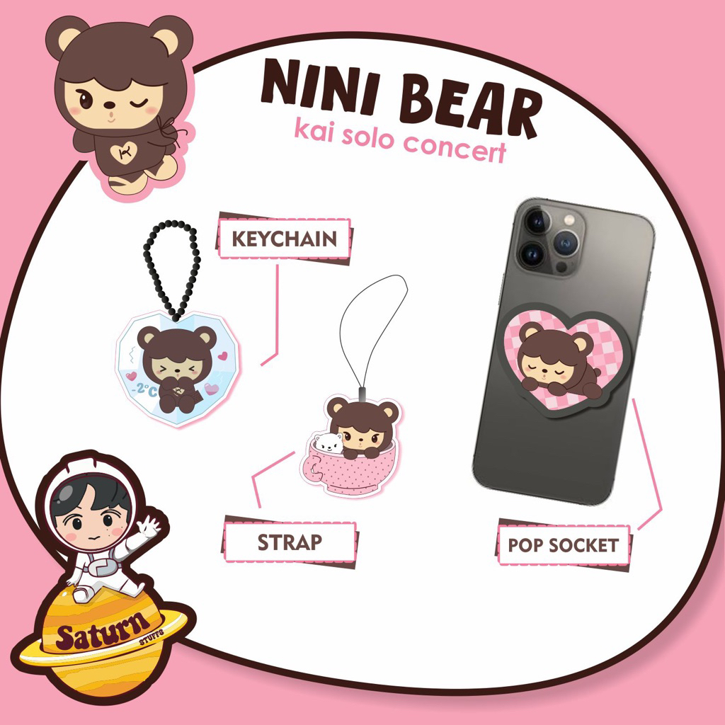 KEYCHAIN, STRAP, KAI CONCERT PRINTING (NINI BEAR) | Shopee Singapore