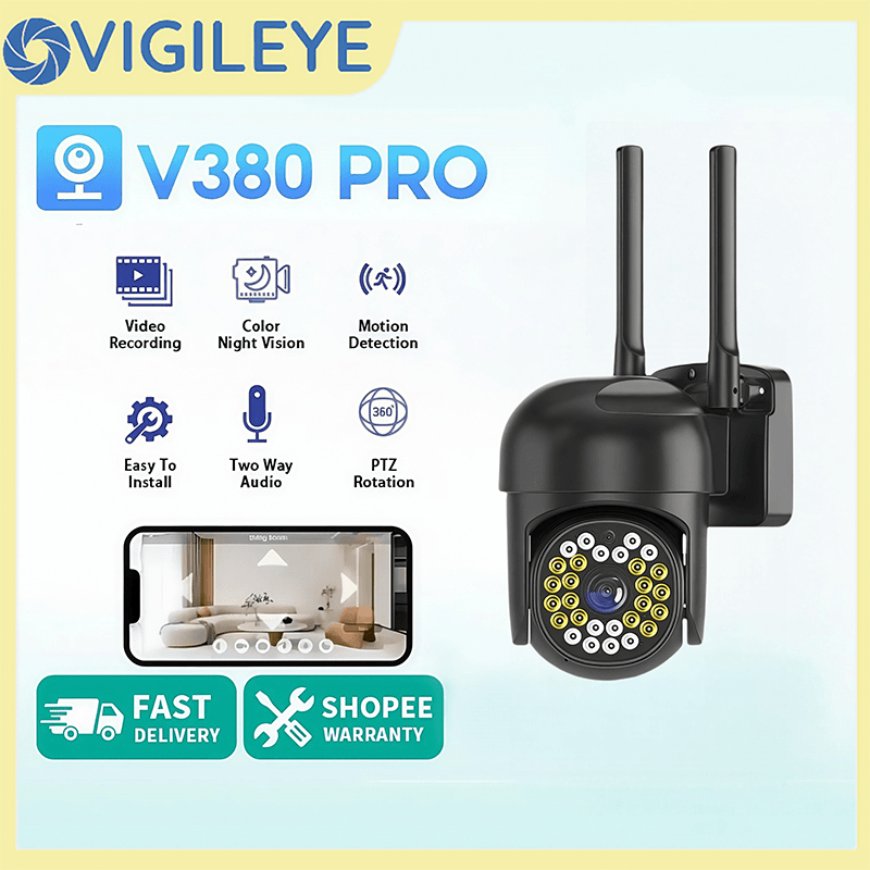 HP CCTV V380 Pro IP Camera 1080P HD WiFi Outdoor Indoor Smart Home 360 ...