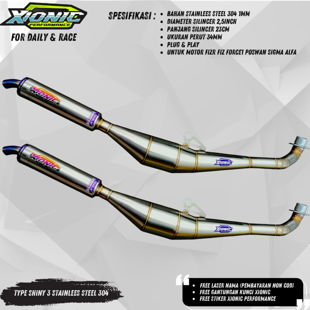 FIZ R F1ZR Force1 Poswan Alfa Sigma Xionic Performance Exhaust Type ...