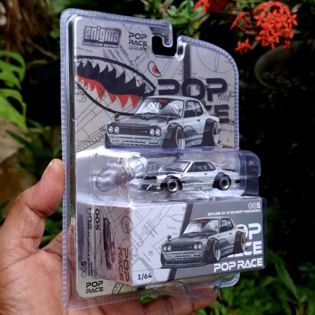 Pop Race SKYLINE GT-R V8 DRIFT (HAKOSUKA) METALLIC SILVER | Shopee ...