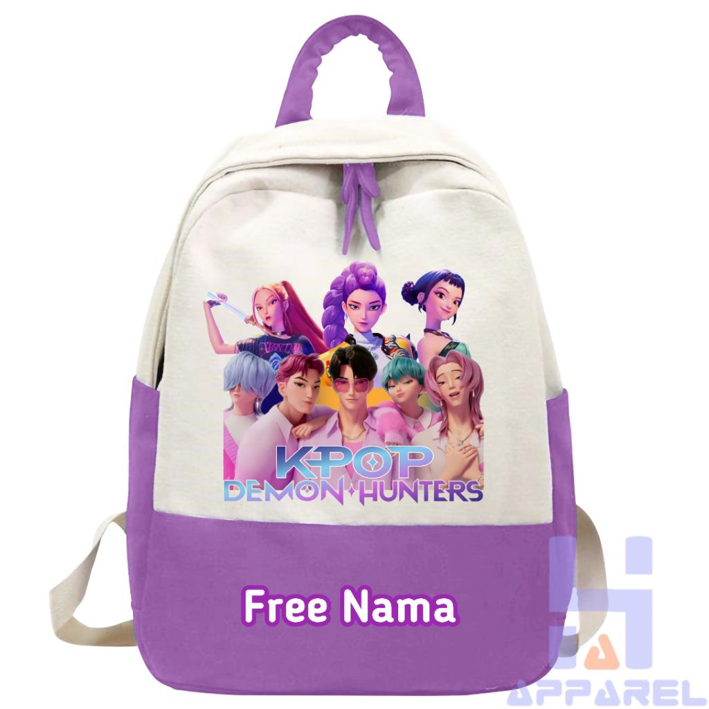 HUNTRIX CHARACTER BACKPACK FOR BOYS KPOP DEMON HUNTERS FREE NAME ...