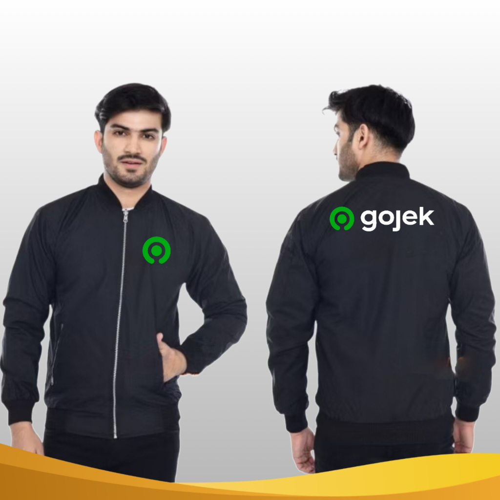 Embroidered Gojek Jacket Gojek Bomber Jacket Custom Embroidered Ojol ...