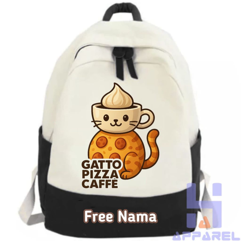 ANOMALI GATTO PIZZA CAFFE TUNG TUNG TUNG SAHUR BRAINROT CHILDREN'S BACKPACK FREE NAME | Shopee ...