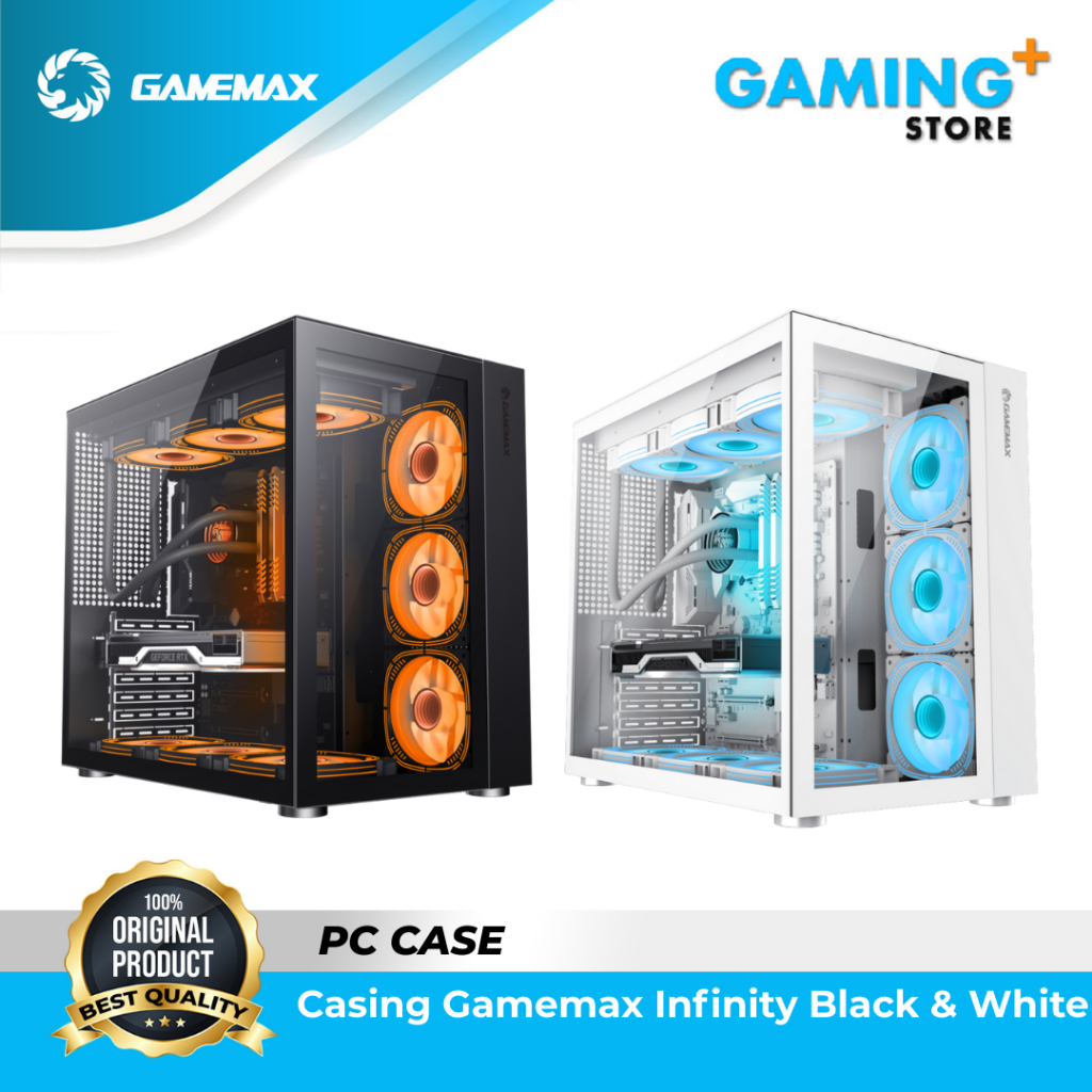 GameMax Casing Infinity Black ATX PC Case | Shopee Singapore