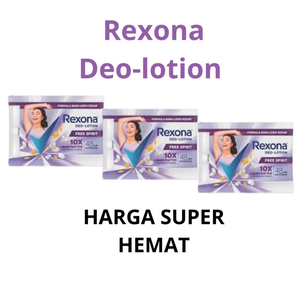 UNGU Rexona Deo lotiaon sachet packaging 1 pack - 12 pcs - purple color ...