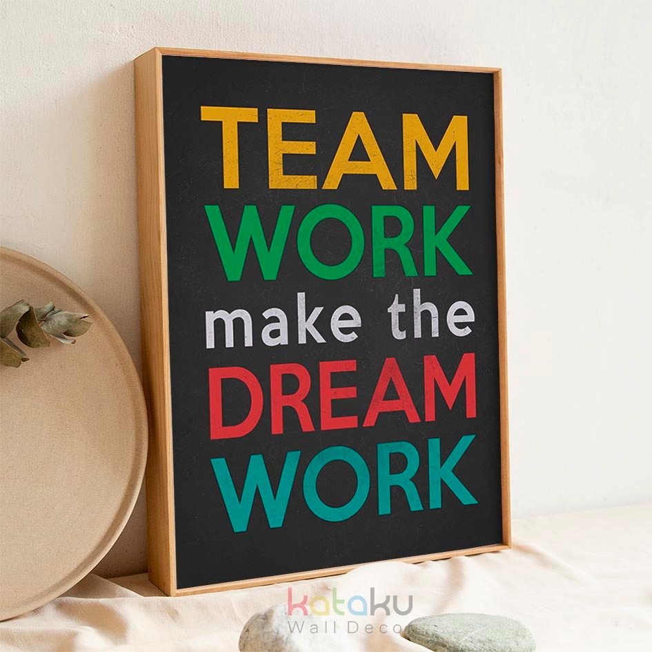 Office Wall Decoration Poster Quotes Team Work Make the Dream Work ...