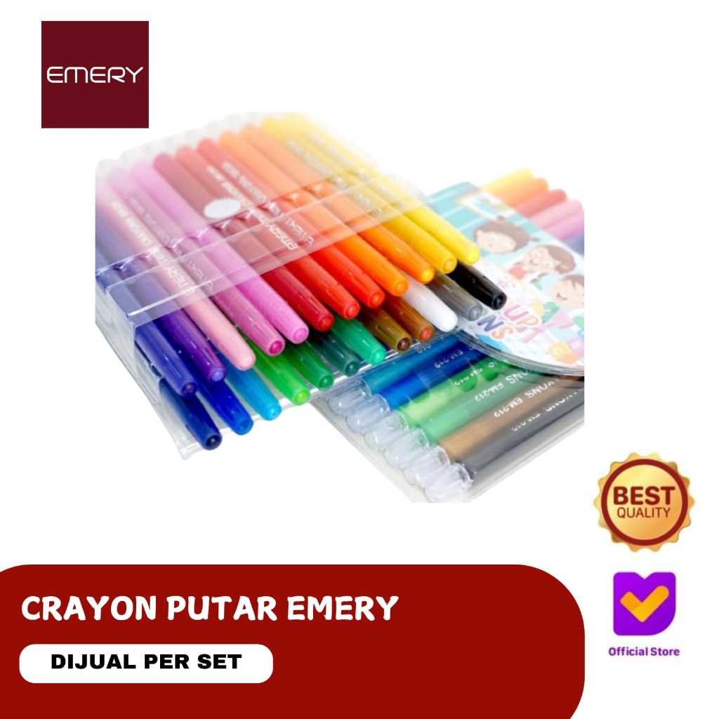 EMERY ROTATING CRAYON (12 COLORS AND 24 COLORS) | Shopee Singapore