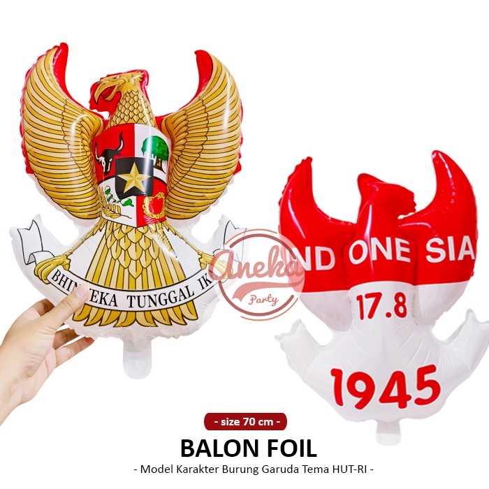 MERAH Red and White Garuda Plastic Balloons / Garuda Bird Balloons ...