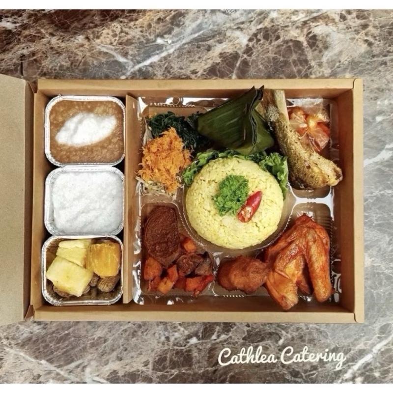Premium Rice Hampers Box with Dividers and Full Mica Lid Brown Catering ...