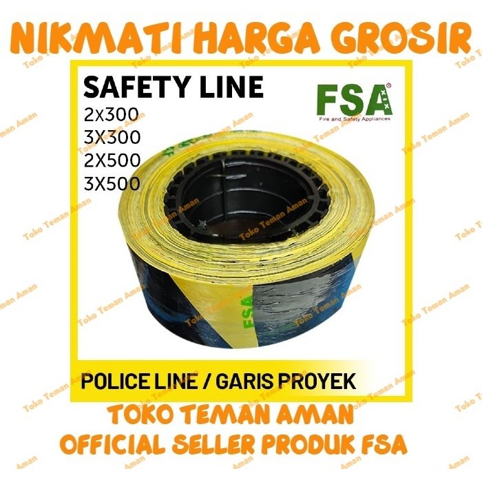 Safety Line Police Line FSA Brand YELLOW BLACK 2 and 3" inch x 300 ...