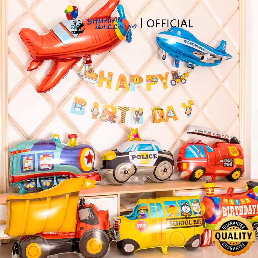 SHUAIAN Jumbo Transportation Vehicle Foil Balloons (Car, School Bus ...