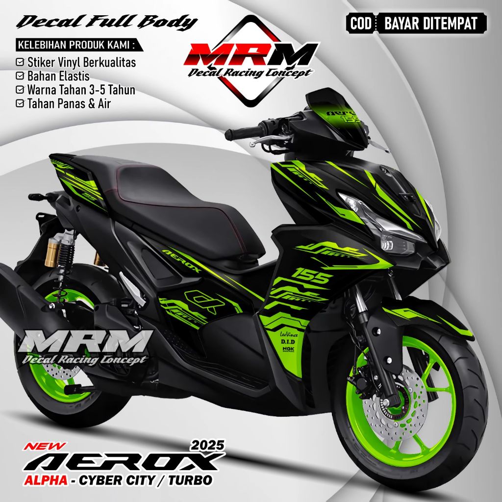 Anti Fade, Decal Aerox Alpha Fullbody Sticker Aerox Turbo Fullbody ...