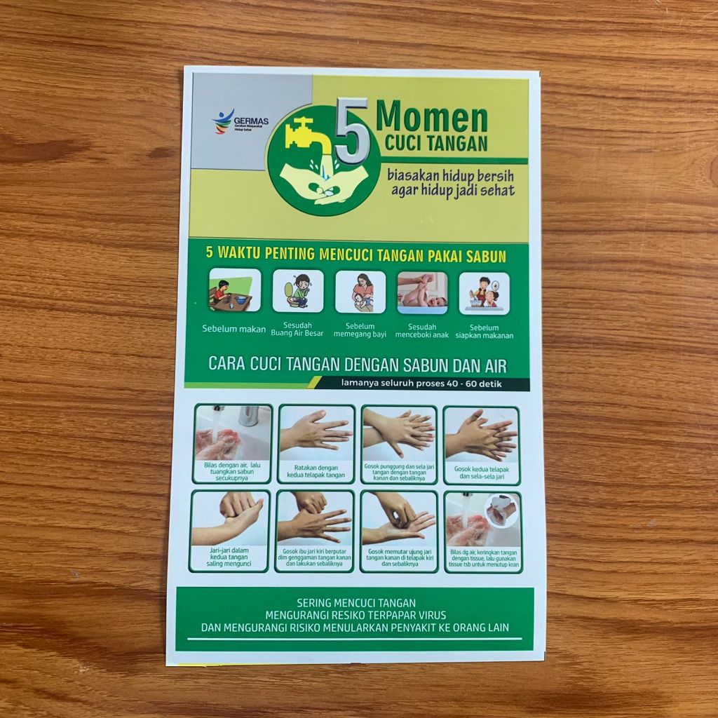 Household version of Chrmo Moment Washing Hands Sticker - HAND WASHING ...