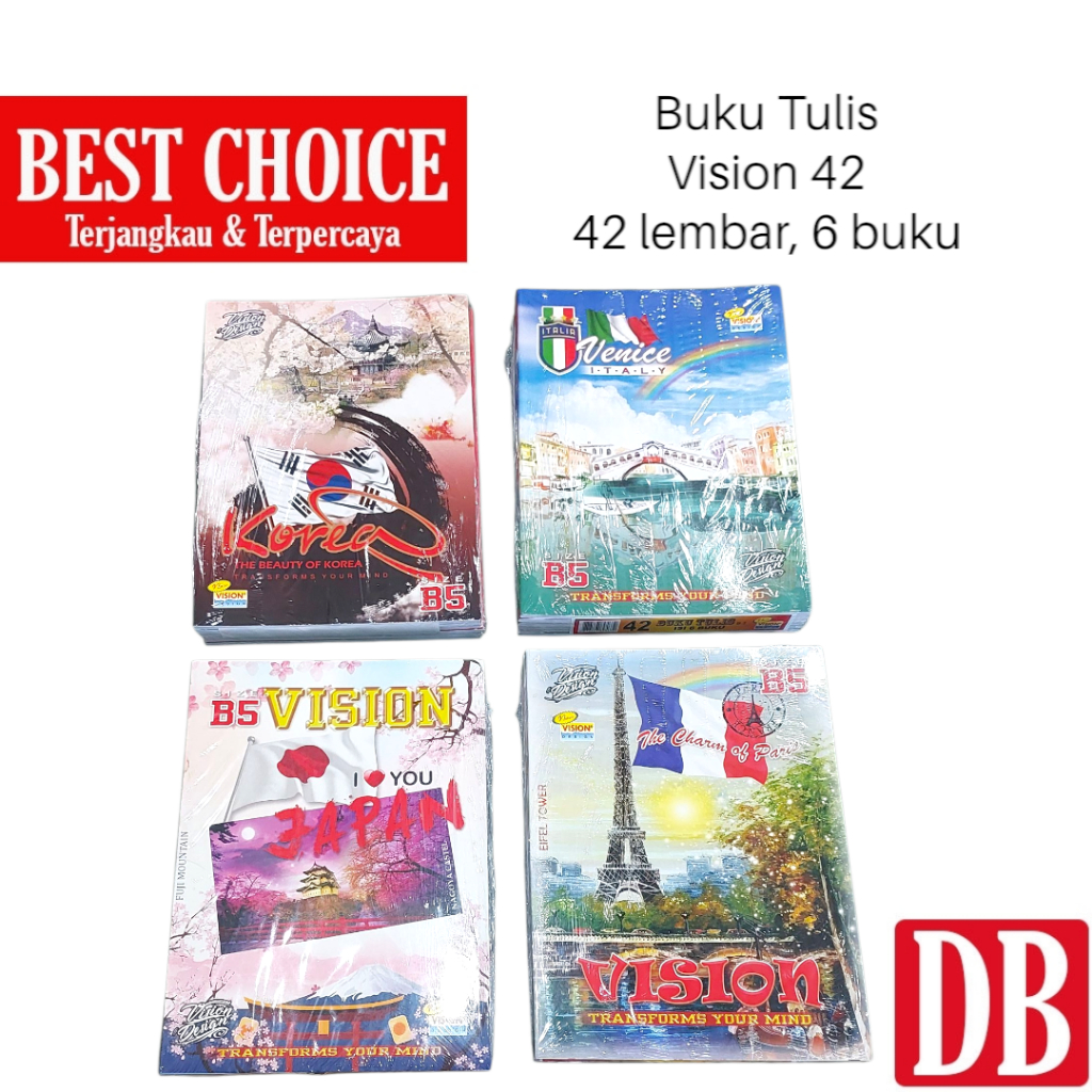 B5 Big Boss / Campus Vision Notebook 42 sheets (6 pcs) | Shopee Singapore