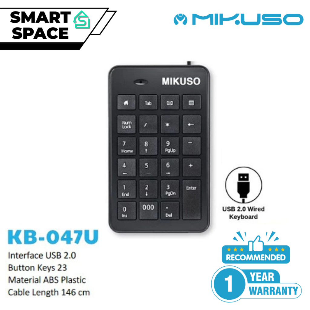 Nisuta MIKUSO Numeric Keyboard KB-047U - Numpad Mini Number Keyboard ...