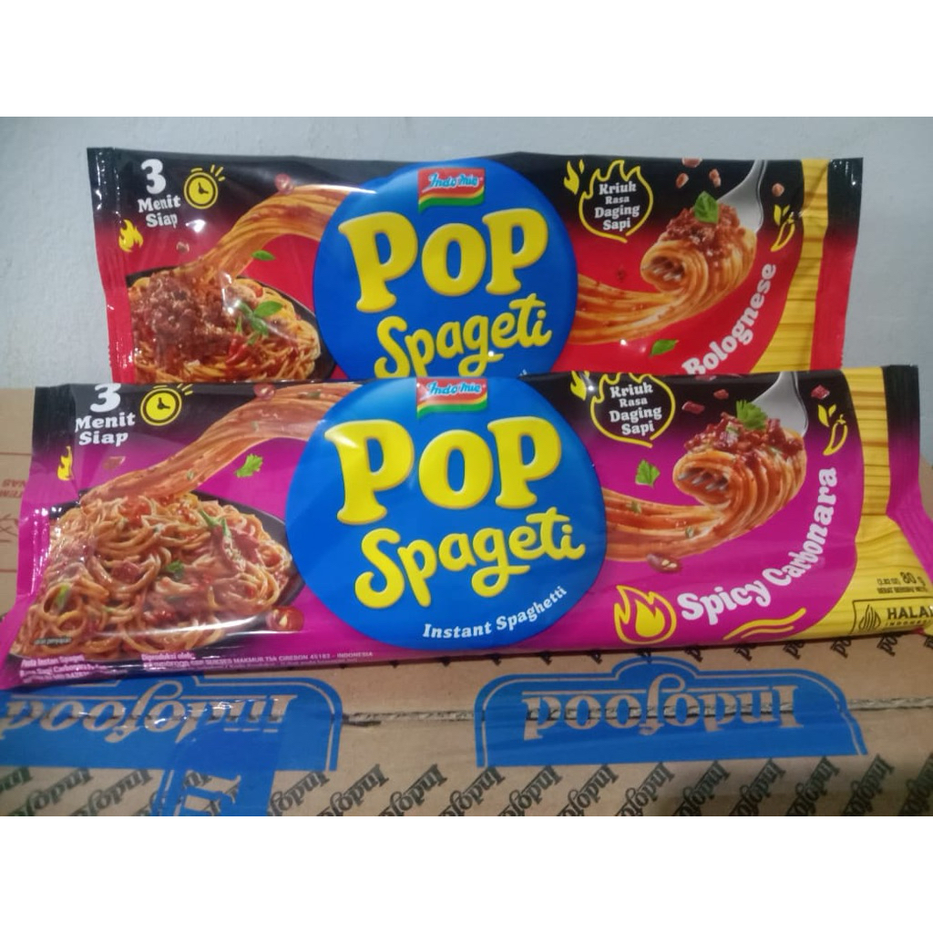 Pop Spaghetti Bolognese/spicy carbonara contains a package of 3 pcs ...