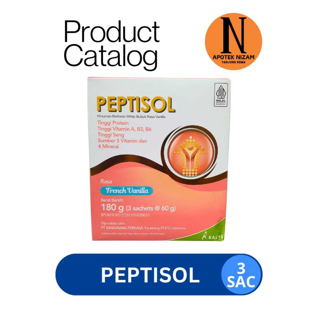 Halal Peptisol French Vanilla Flavor Drinking Powder 4 Times 180g (3 ...