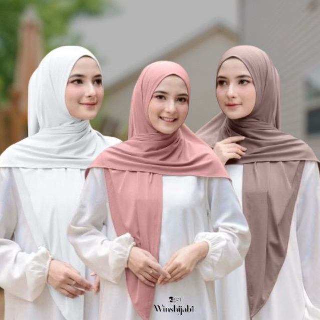Instant Triangle Hijab Jersey Premium Jersey Hijab Triangle headscarf ...