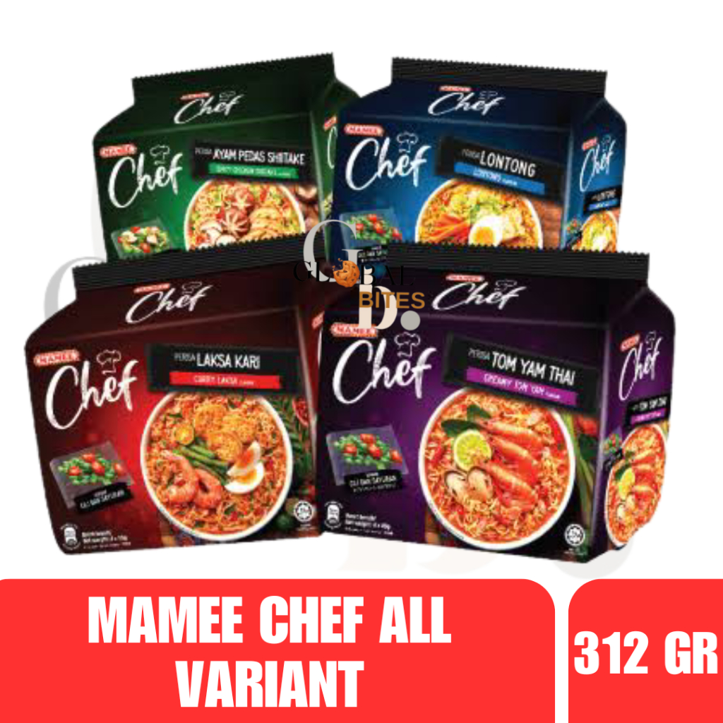 Mamee Chef Instant Noodles Malaysia Pack Lontong Tom yam Laksa Flavor ...