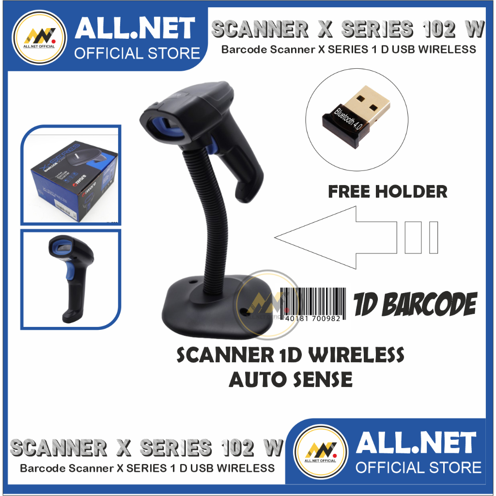 Barcode Scanner X102 X 102 Series USB Wireless Dongle Barcode Free ...