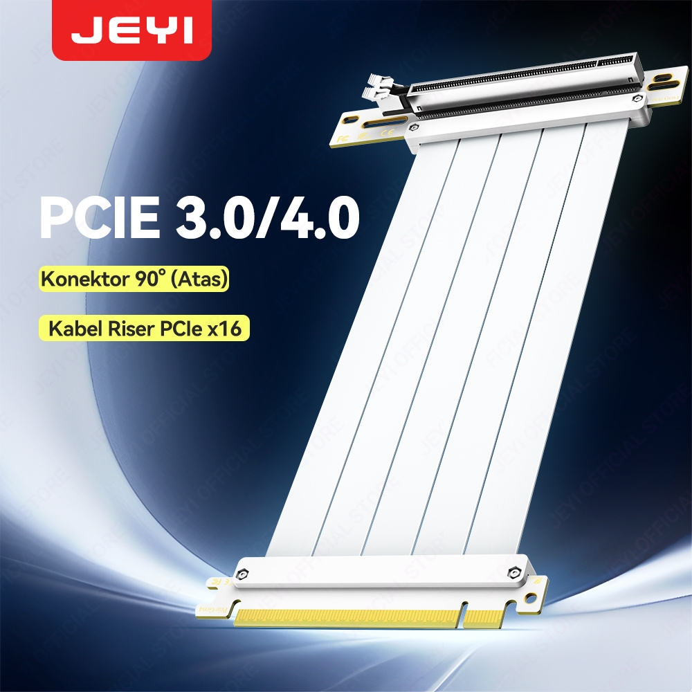 JEYI PCIe 4.0 x16 Riser Cable, Vertical GPU Extension with EMI ...