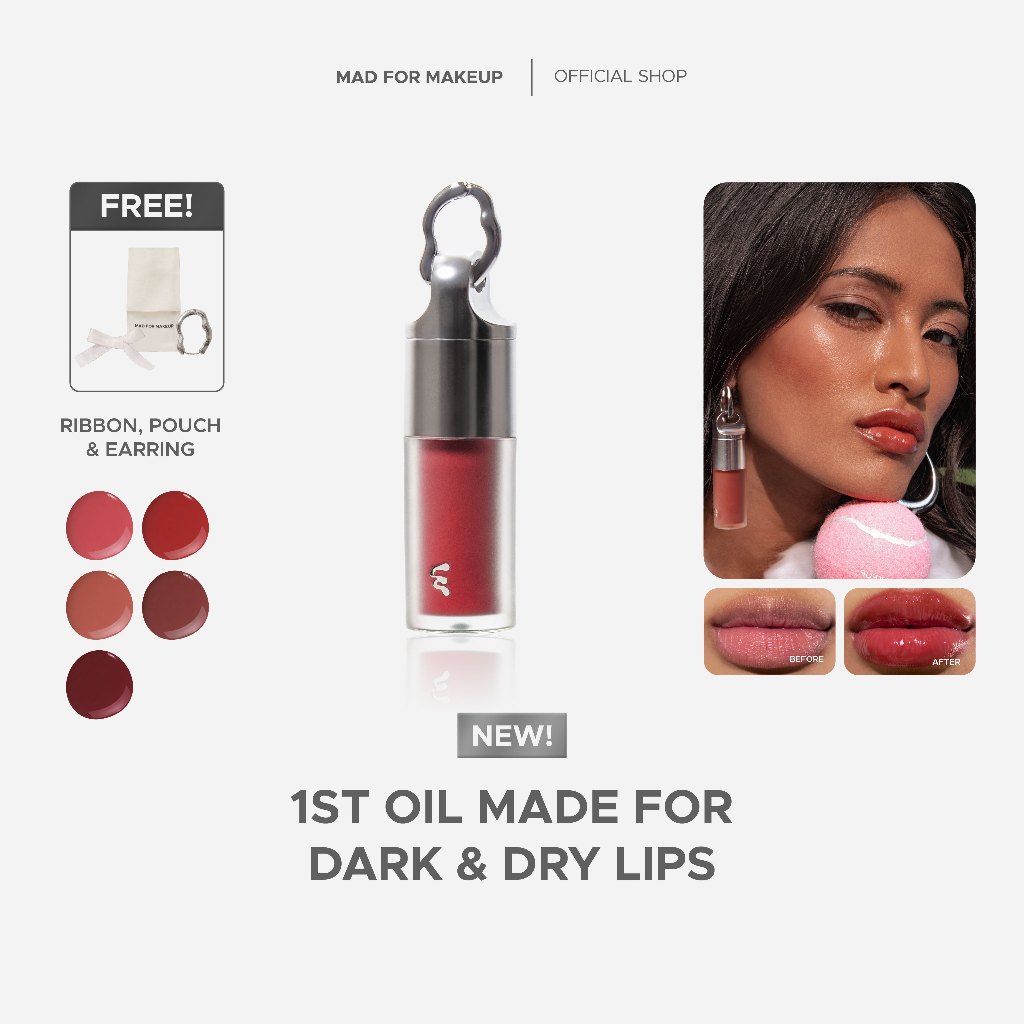 Mad For Makeup Tinted Glass H2Oil - 1st Lip Oil Glossy Cover Dark ...