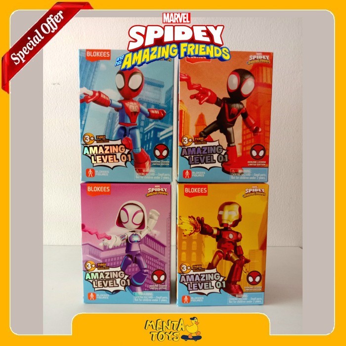 Blokees Figures Spidey And Amazing Friends - Amazing Level 01 - AL01 ...