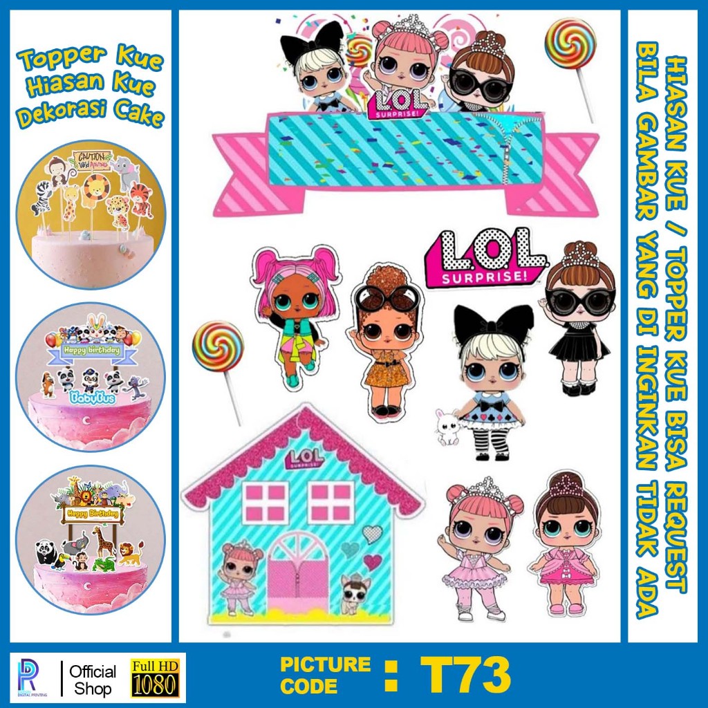 LOL SURPRISE CAKE TOPER LOL SURPRISE CHARACTER CAKE TOPPER/ HAPPY ...