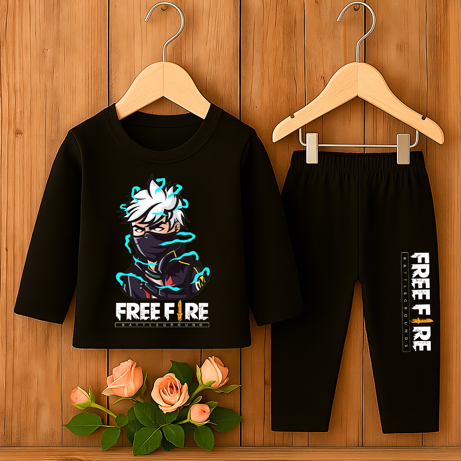 Free Fayer Boys' Set Long SleeveFF with Long Pants for Ages 3-10 ...