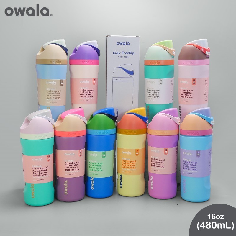 Owala kids freesip 16oz (480ml) Insulated Steel 304- OWALA WHITE BOX ...