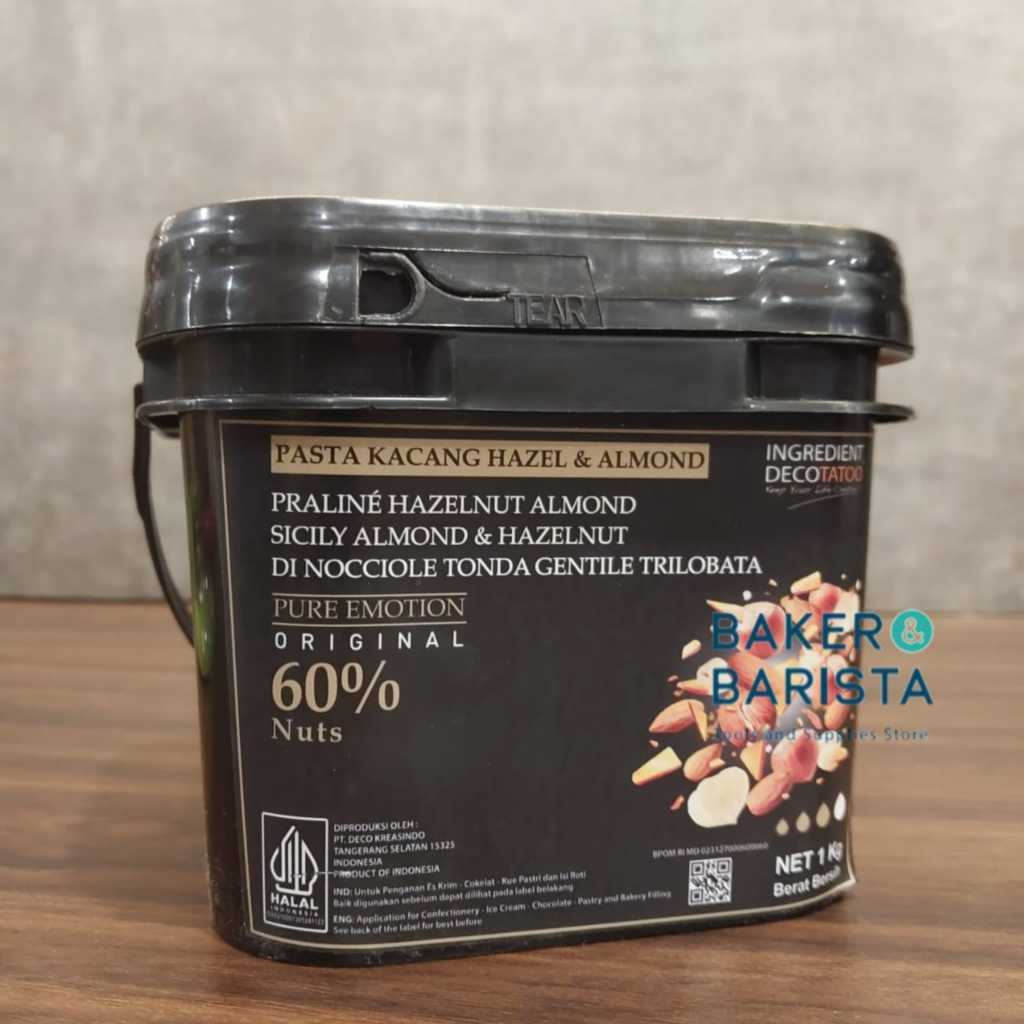 Decotatoo Praline Hazelnut Almond 60% Nut 1KG Hazelnut and Almond Paste ...