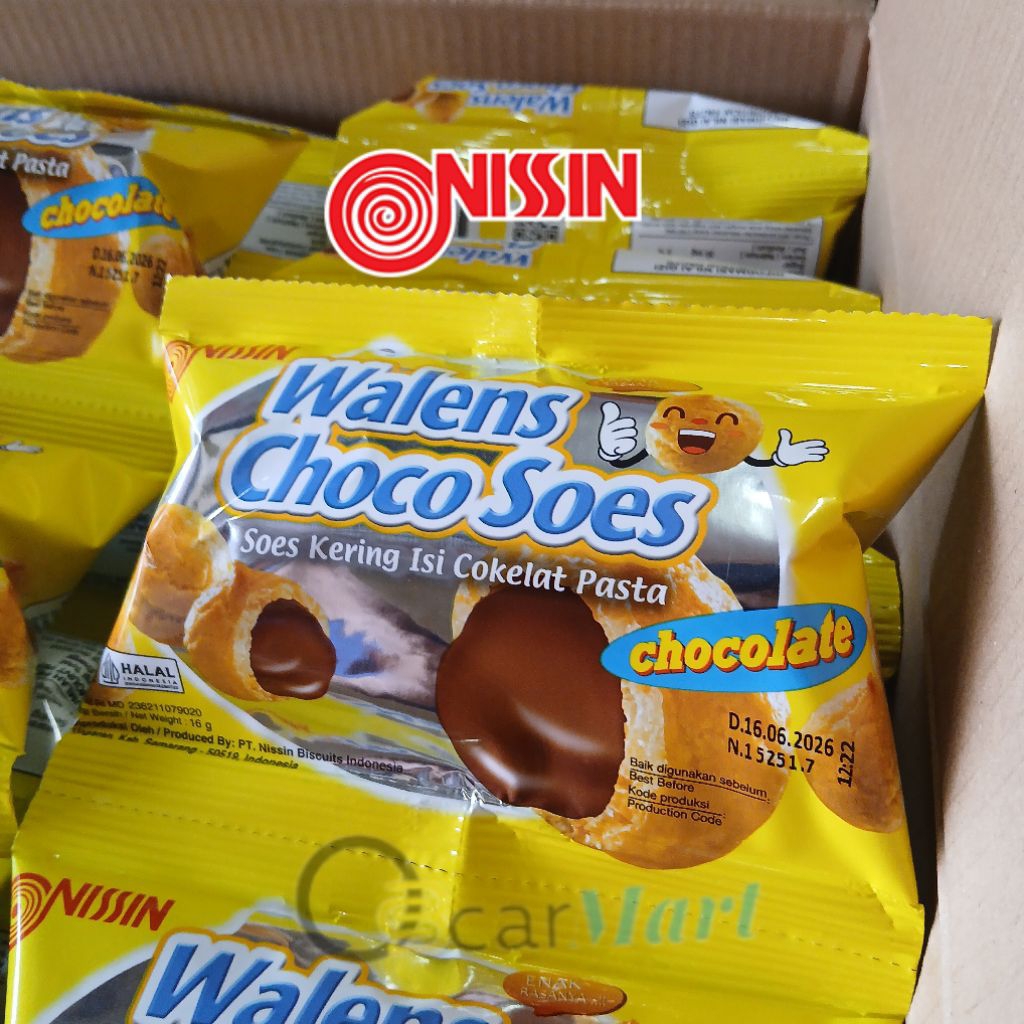 NISSIN WALENS SOES CHOCOLATE Biscuits Renceng contains 10 Dry Eclairs ...