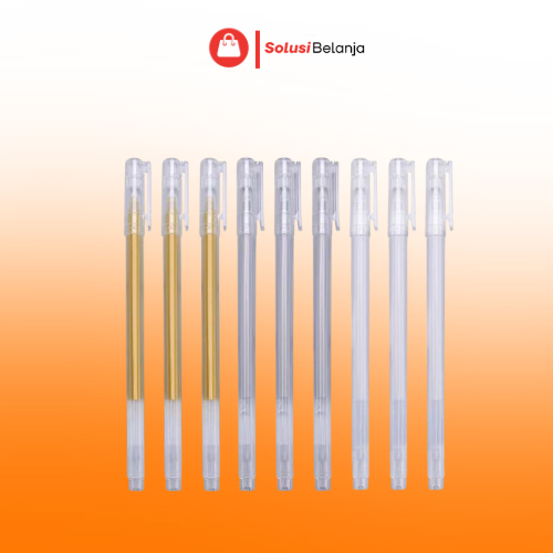 Metallic Glitter Gel Pen 0.9mm Gold Silver White Colorful Pen Gold ...