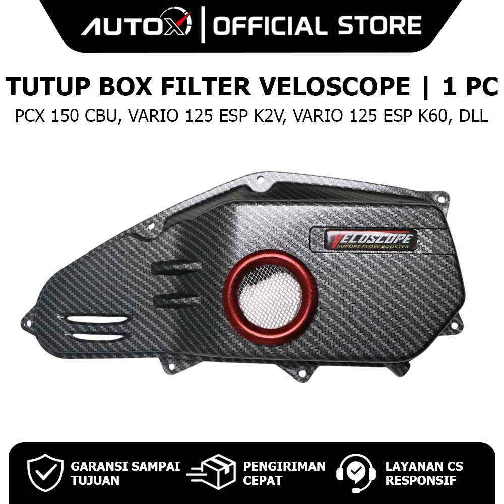 MERAH Veloscope Airblade Slim Filter Box Cover Vario Techno 125 Helm In ...