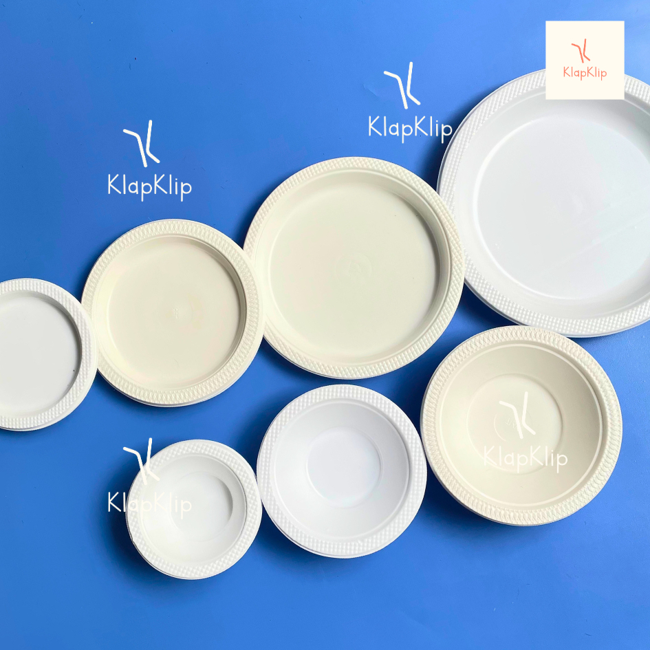 100PCS Plastic Plates 6inch 7inch 9inch 10inch Plates P6 P7 P9 P10 ...