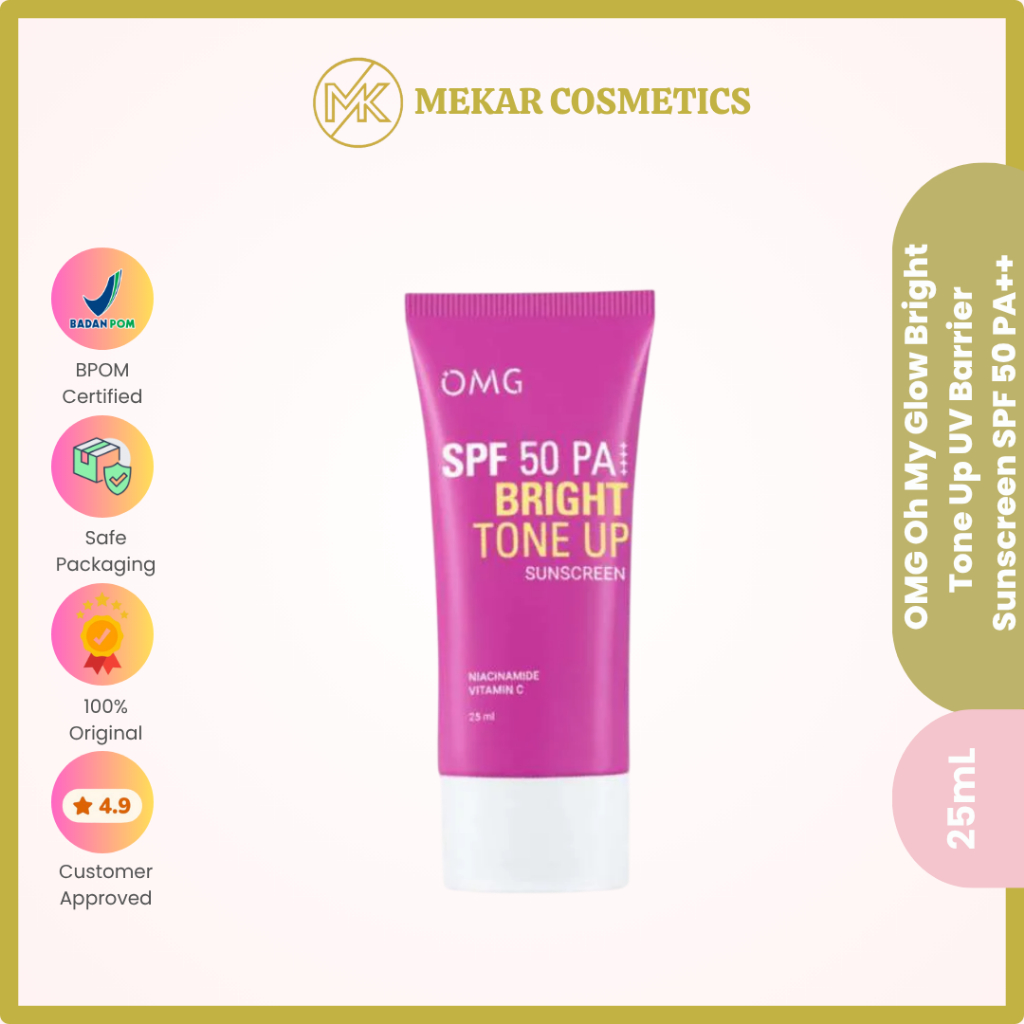 OMG Oh My Glow Bright Tone Up UV Barrier Sunscreen SPF 50 PA++ 25 ml ...