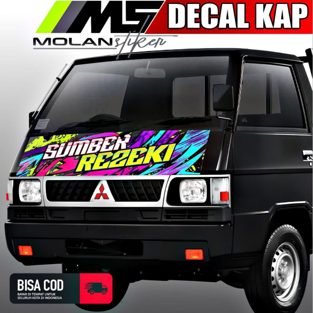 Decal Sticker Striping Front Cabin Variations L300 Pickup Decal Hood ...