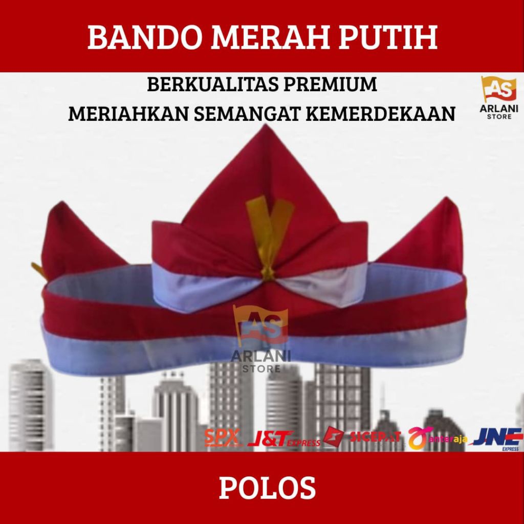 MERAH PLAIN RED AND WHITE HEADBAND/ ALL SIZES | Shopee Singapore