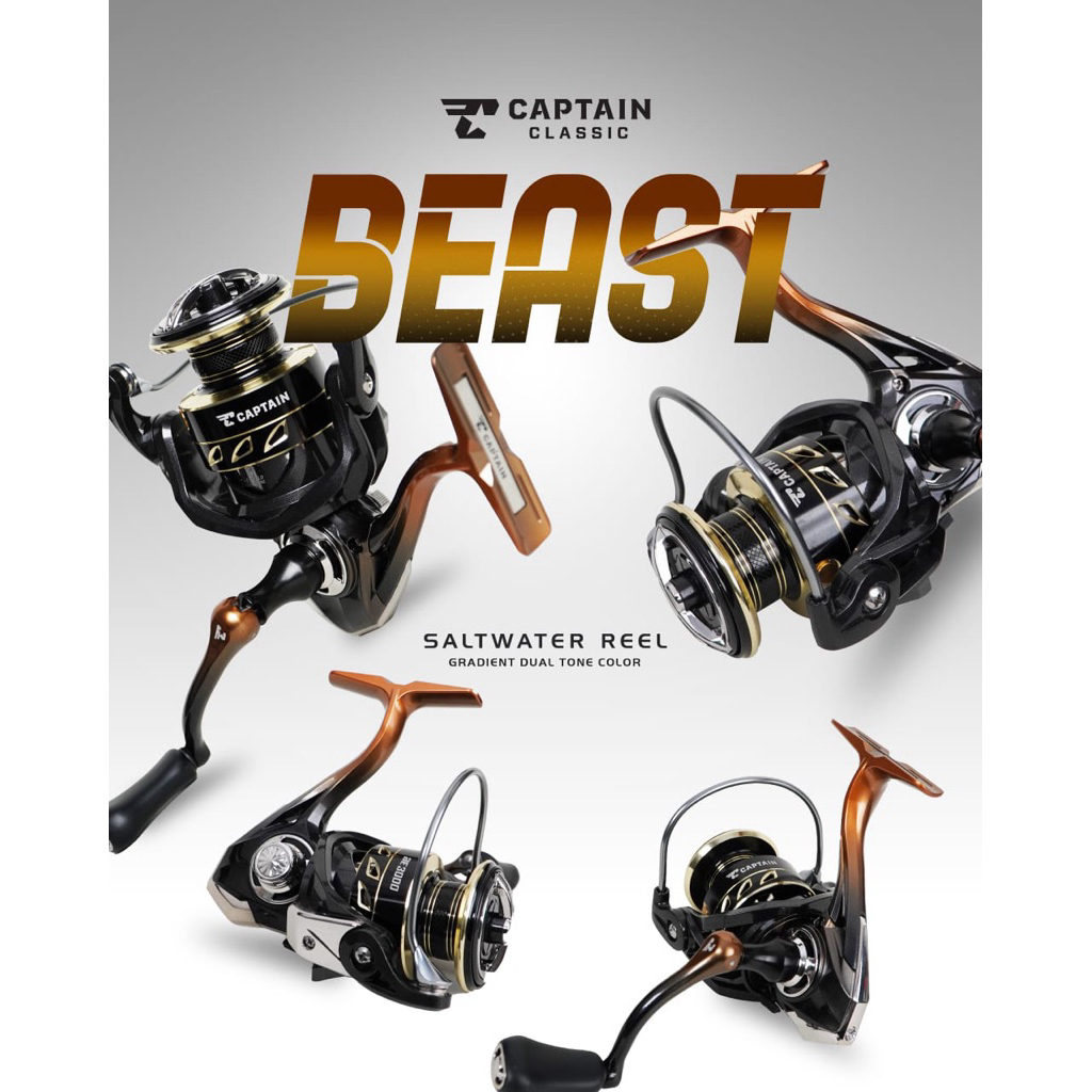 CAPTAIN BEAST DUAL TONE PH SW REEL COMPLETE SIZE | Shopee Singapore