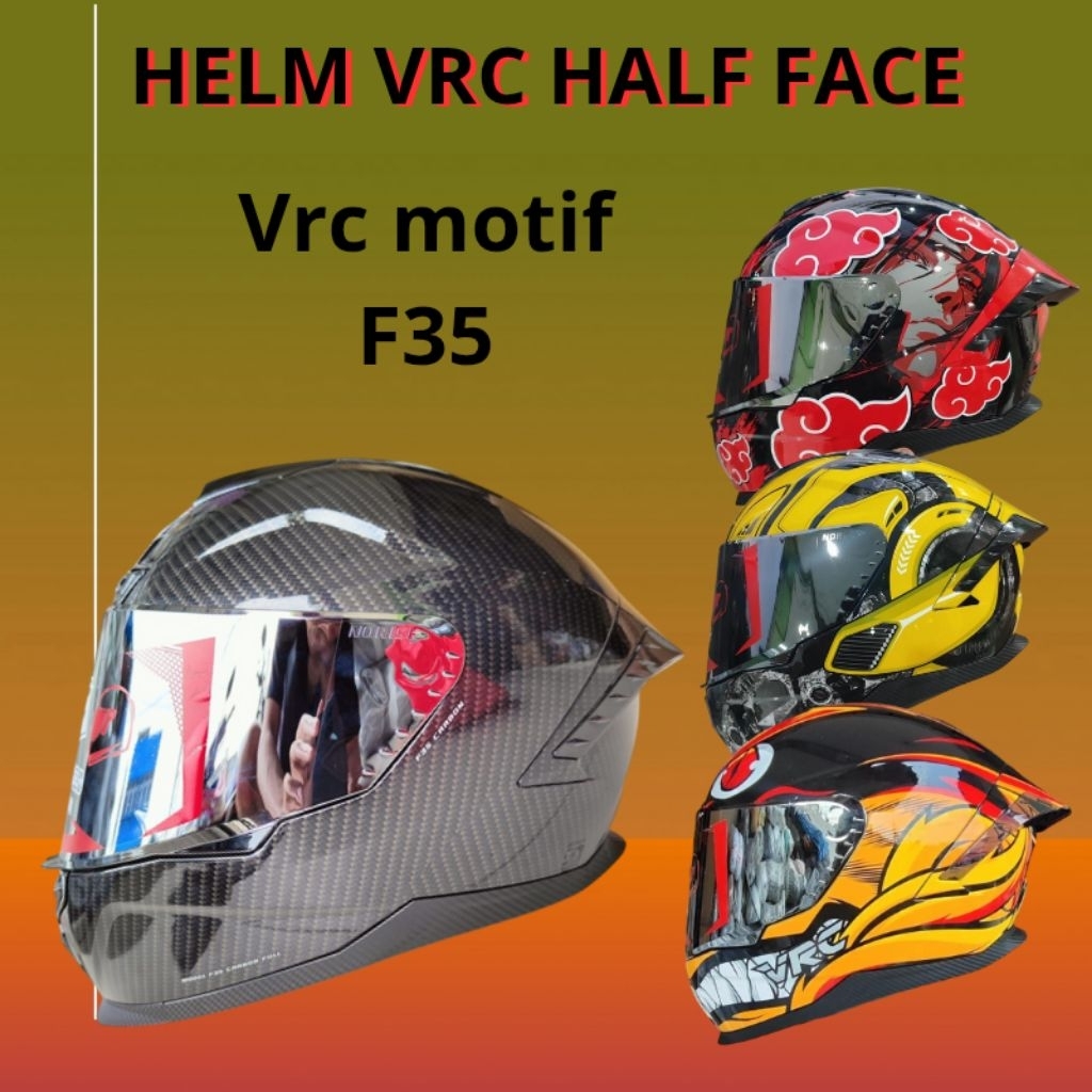 New VRC Carbon Kurama Akatsuki Bumblebee full face Helmet original SNI ...